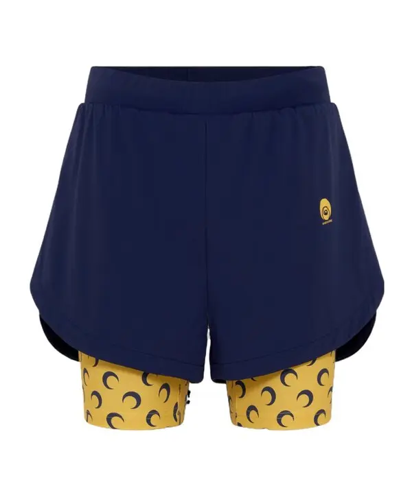 MARINE SERRE Athleisure Shorts With Moon Graphic
