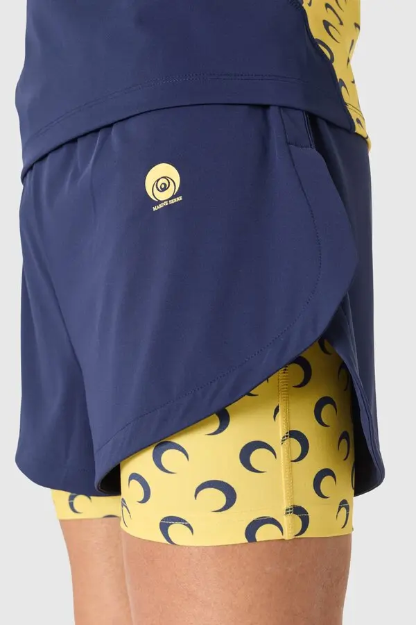 MARINE SERRE Athleisure Shorts With Moon Graphic