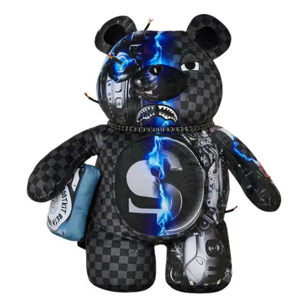 SPRAYGROUND Cyborg Roboandroid Terminator Moneybear Backpack - Black