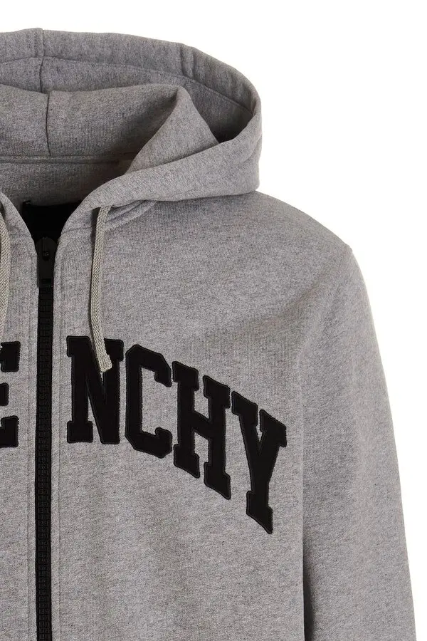 Givenchy Logo Printed Zip Hoodie