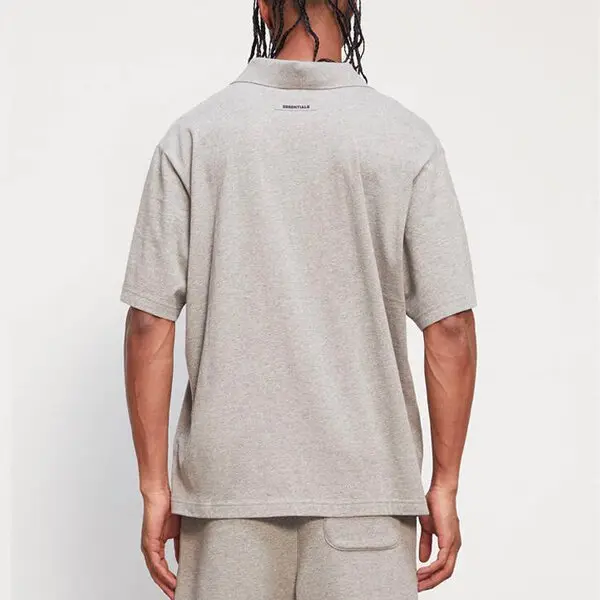 Fear Of God Fw20 Polo Shirt 'heather Oatmeal