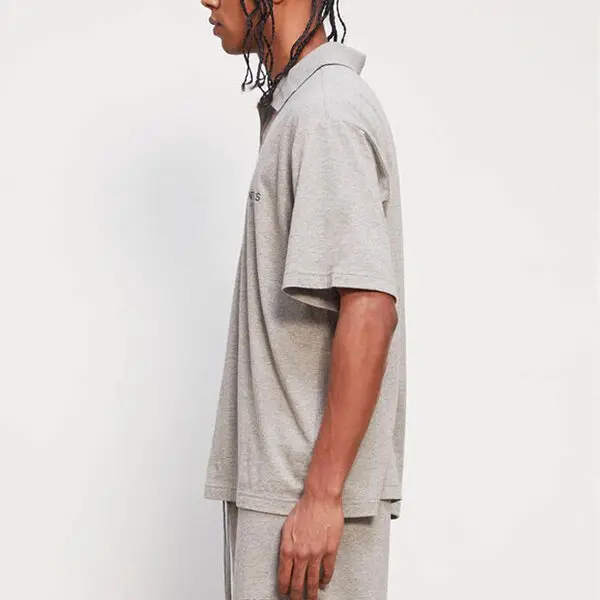 Fear Of God Fw20 Polo Shirt 'heather Oatmeal