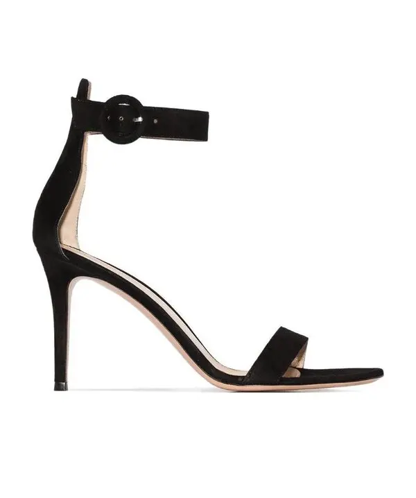 GIANVITO ROSSI Portofino Buckled Sandals - Black