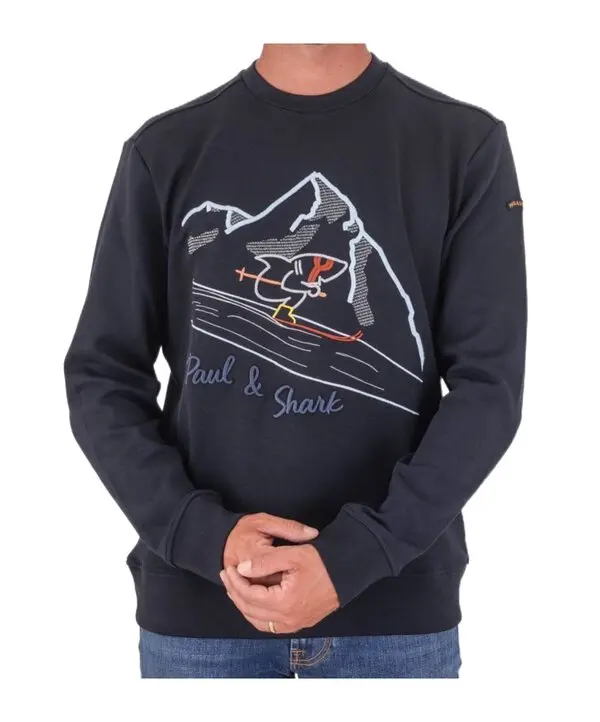 PAUL  SHARK Paul & Shark Long-sleeved Crewneck Sweater With Graphic Print