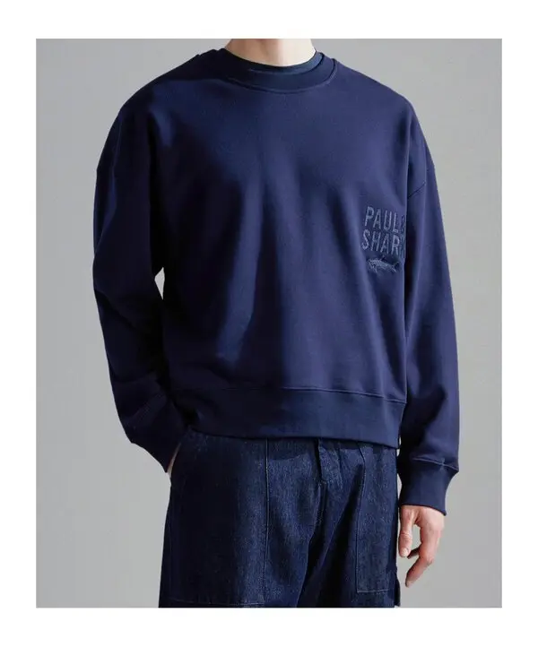 PAUL  SHARK Paul & Shark Logo Fleece Crewneck Sweater