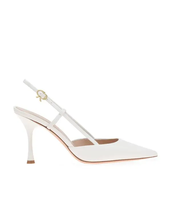 GIANVITO ROSSI Ascent 85mm Slingback Pumps - White