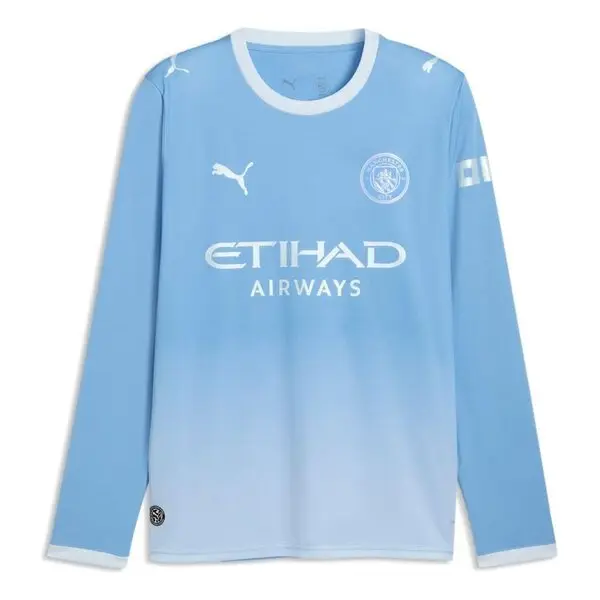 PUMA X Manchester City Home Long Sleeve Soccer Jersey 'team Light Blue Icy Blue - Team Light Blue/icy Blue