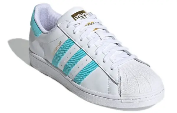 Adidas Superstar Low Top Sneakers - White/blue