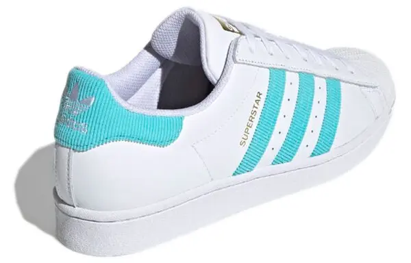 Adidas Superstar Low Top Sneakers - White/blue