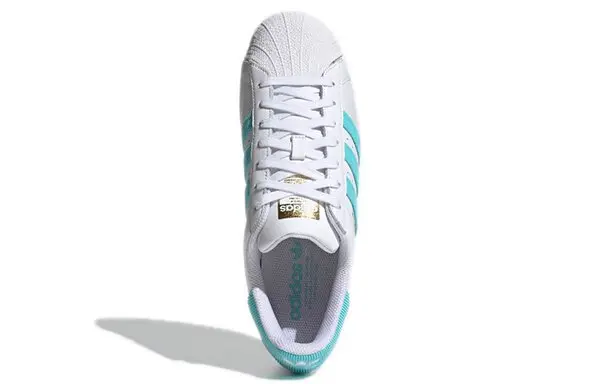 Adidas Superstar Low Top Sneakers - White/blue