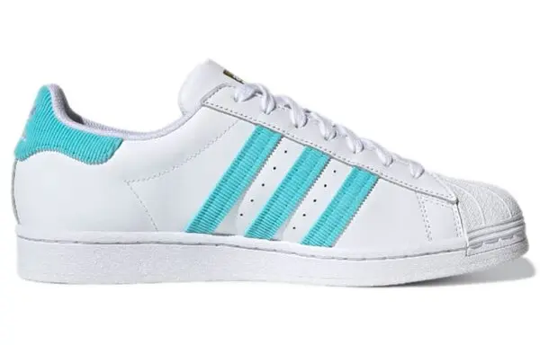 Adidas Superstar Low Top Sneakers - White/blue