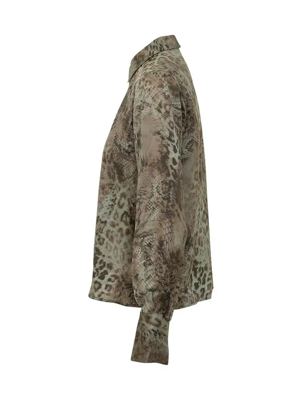Ba&sh Cornelia Printed Shirt - Green