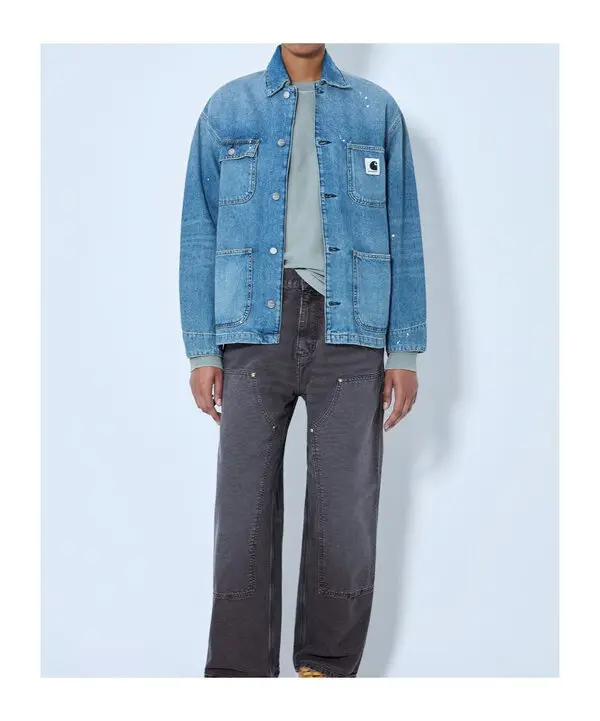 Carhartt Logo-patch Denim Trucker Jacket