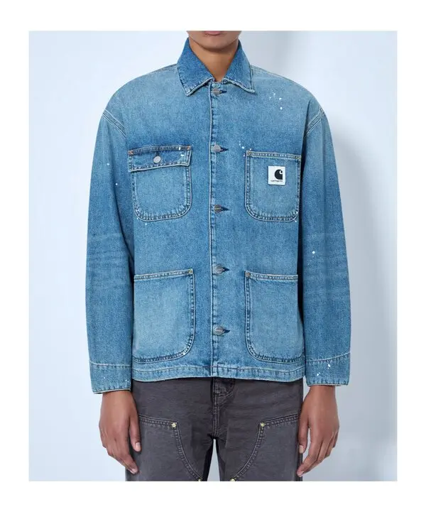 Carhartt Logo-patch Denim Trucker Jacket