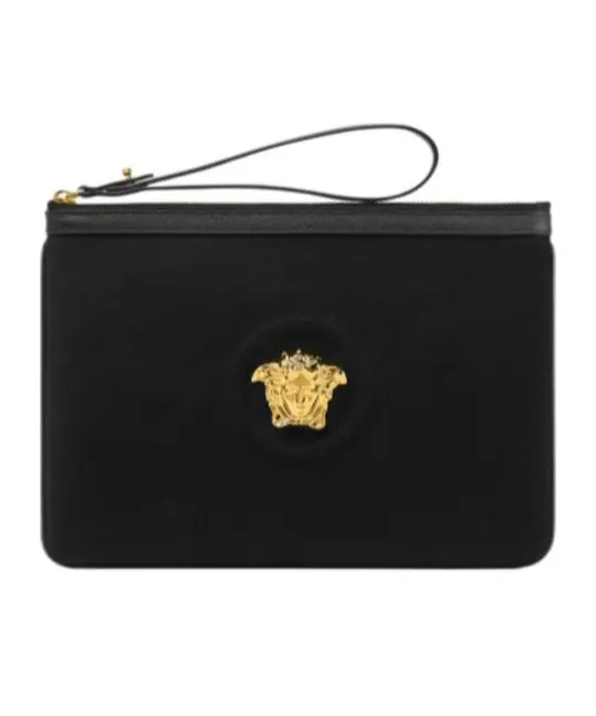 Versace Medusa Zipped Pouch - Black  Gold