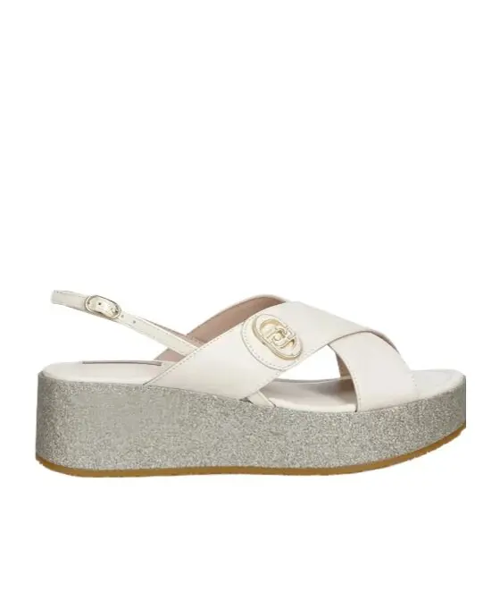 Liu Jo Logo Plaque Open Toe Platform Sandals