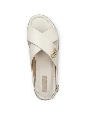 Liu Jo Logo Plaque Open Toe Platform Sandals
