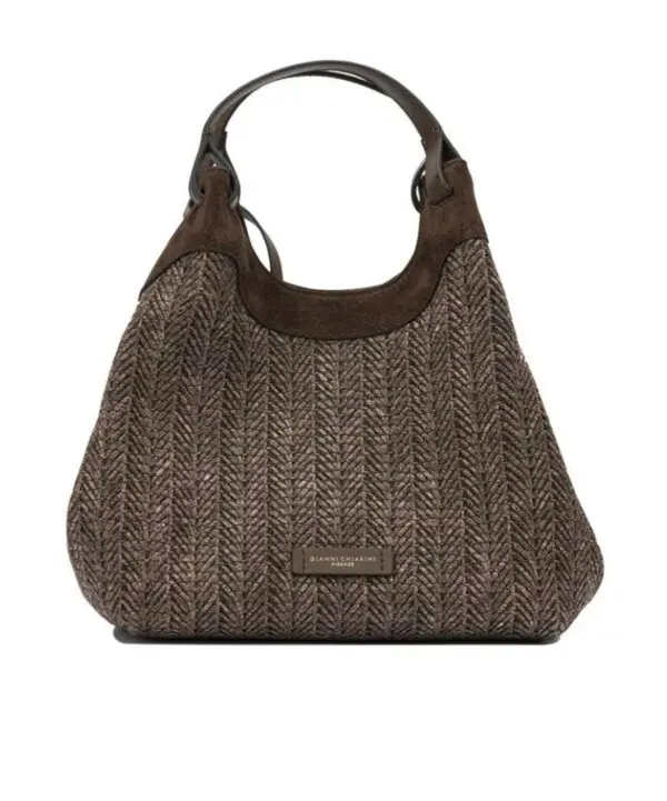 GIANNI CHIARINI Herringbone Shoulder Bag