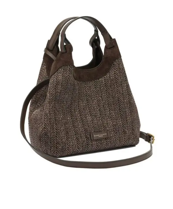 GIANNI CHIARINI Herringbone Shoulder Bag