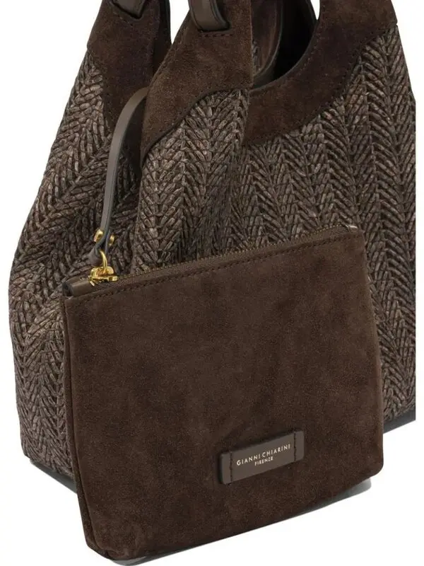 GIANNI CHIARINI Herringbone Shoulder Bag