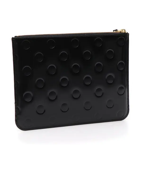 Comme Des Garçons Comme Des Garons Wallet Dot Embossed Zipped Wallet