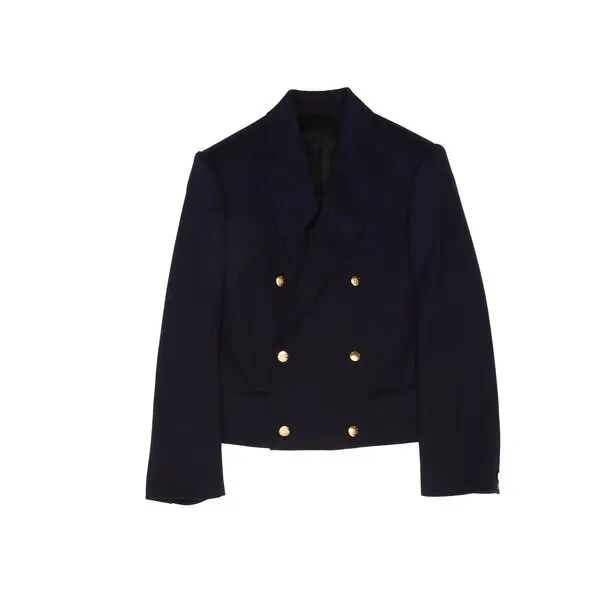 Celine Diagonal Wool Double-breasted Blazer