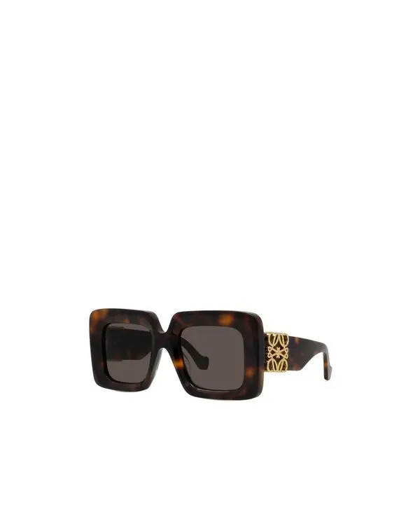 Loewe Square Frame Sunglasses With Gold Tone Logo Detail
