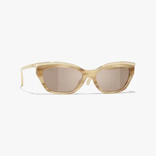 Chanel Cat Eye Sunglasses - Tortoise