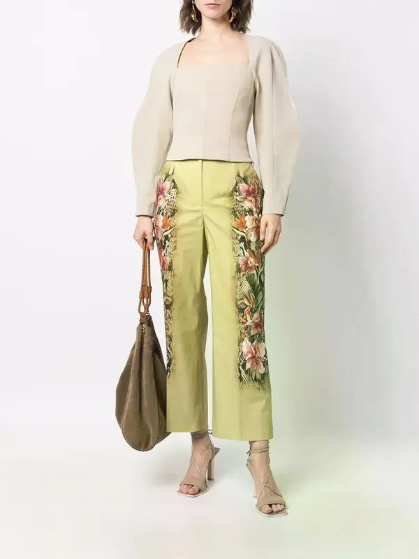 Alberta Ferretti Printed Flared Trousers
