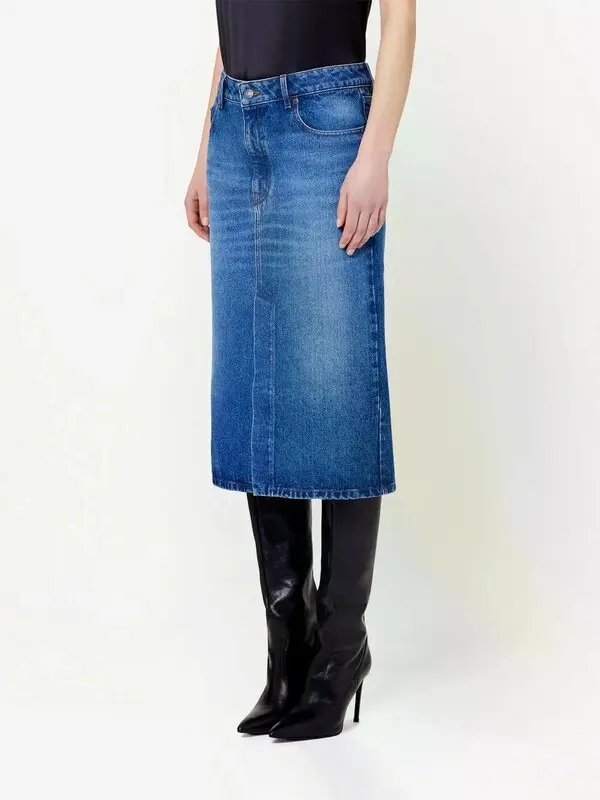 AMI Paris Mid-length Denim Skirt