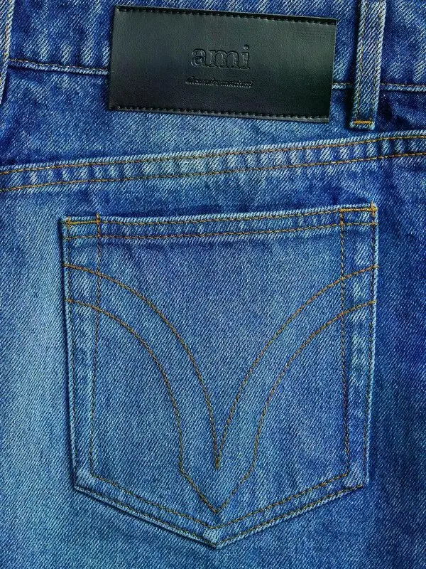 AMI Paris Mid-length Denim Skirt