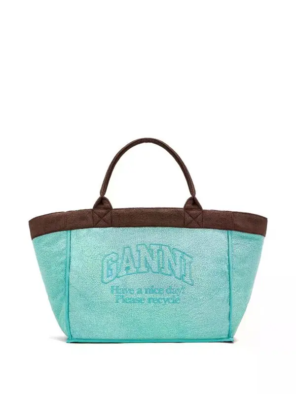 GANNI Reversible Tote Bag - Brown