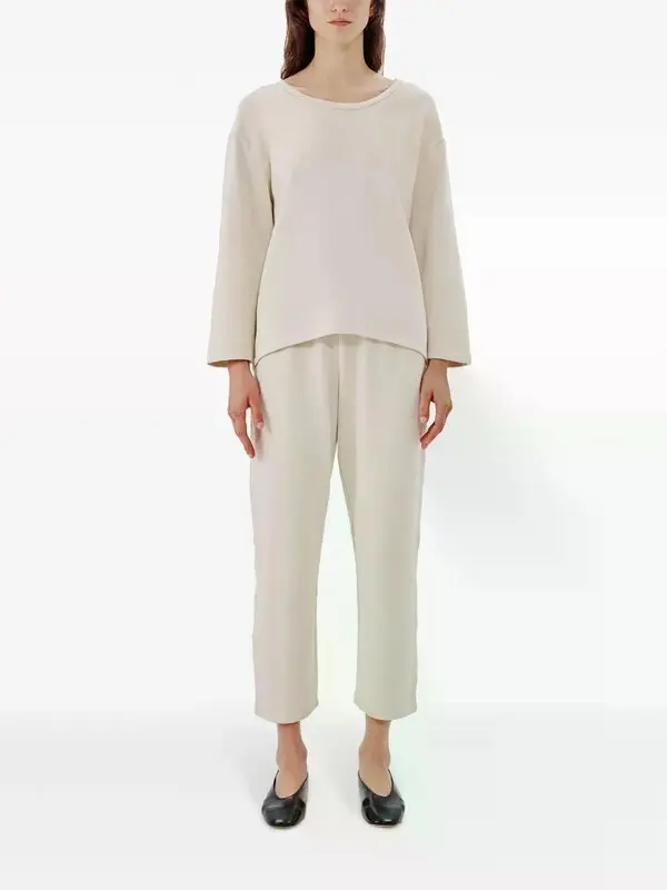 Another Tomorrow Scoop-neck Jersey Top