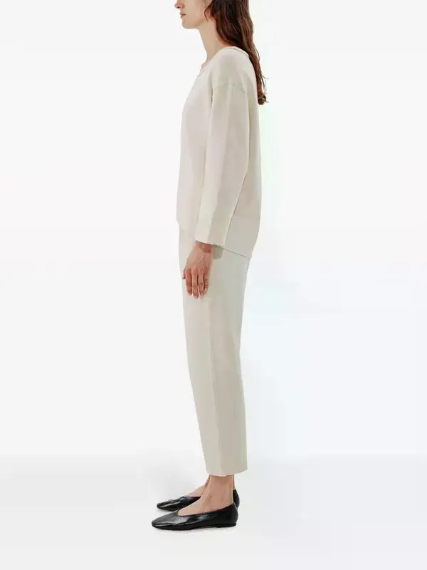 Another Tomorrow Scoop-neck Jersey Top