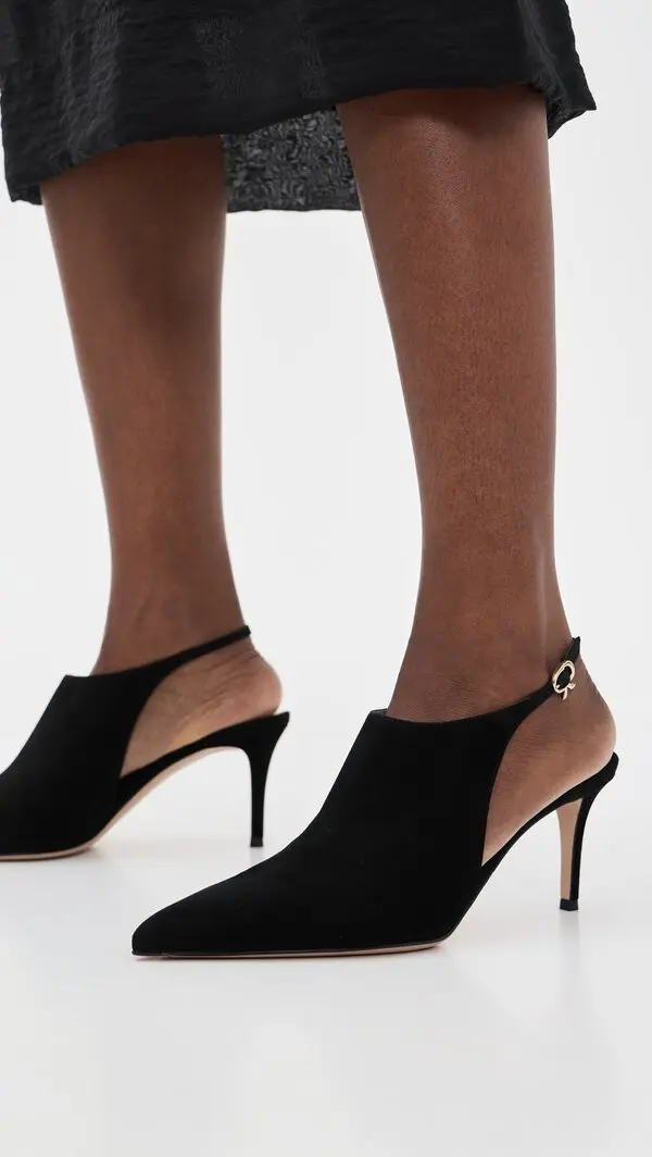 GIANVITO ROSSI Suede Slingback Heels