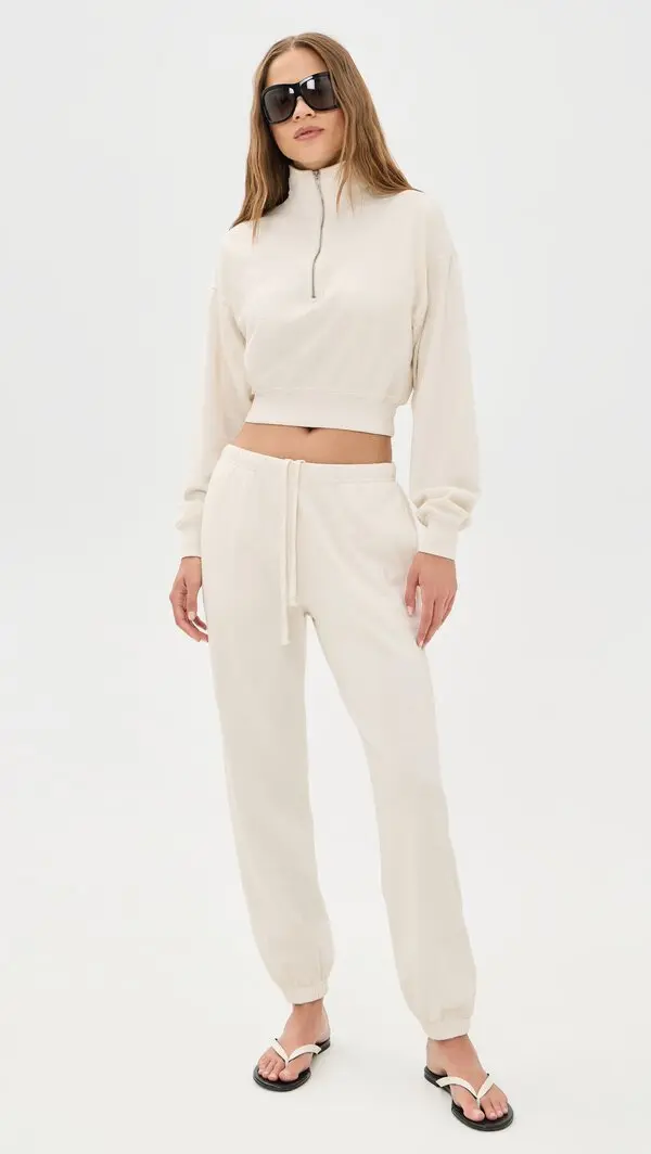Eterne Boyfriend Pocket Sweatpants In French Terry - Bone
