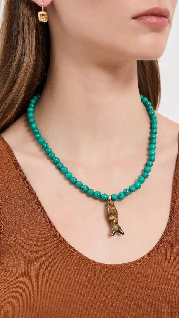 Baublebar Carved Fish Pendant Necklace