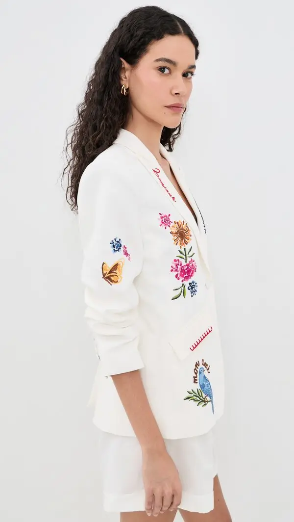 Cinq À Sept Embroidered Floral Blazer