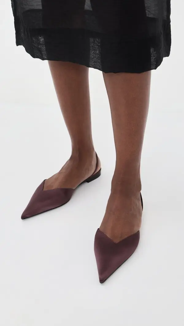 Victoria Beckham Asymmetric Slingback Flats