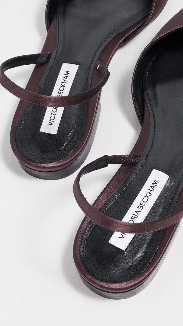 Victoria Beckham Asymmetric Slingback Flats