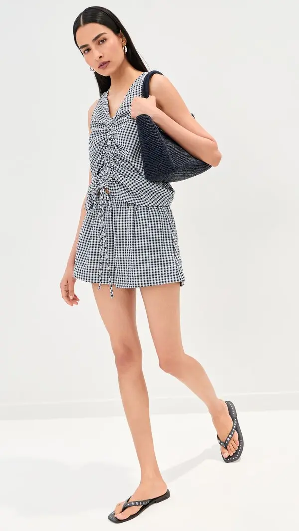 LE BOP Donda Shorts - Navy Check