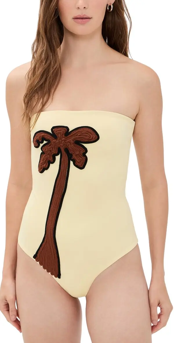 Johanna Ortiz Palm Texture Piece - Ecru/brown