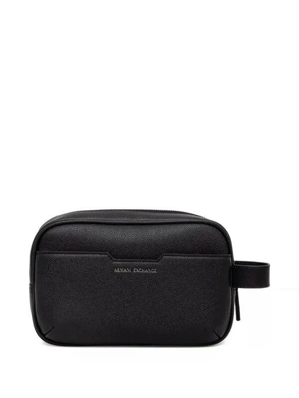 Armani Exchange Side-handle Wash Bag - Black