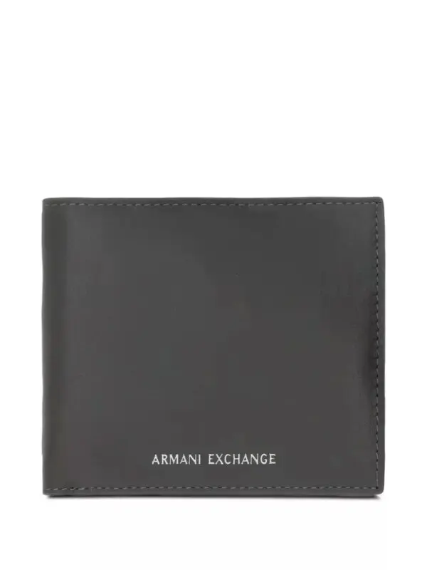 Armani Exchange Logo-lettering Bi-fold Wallet - Grey