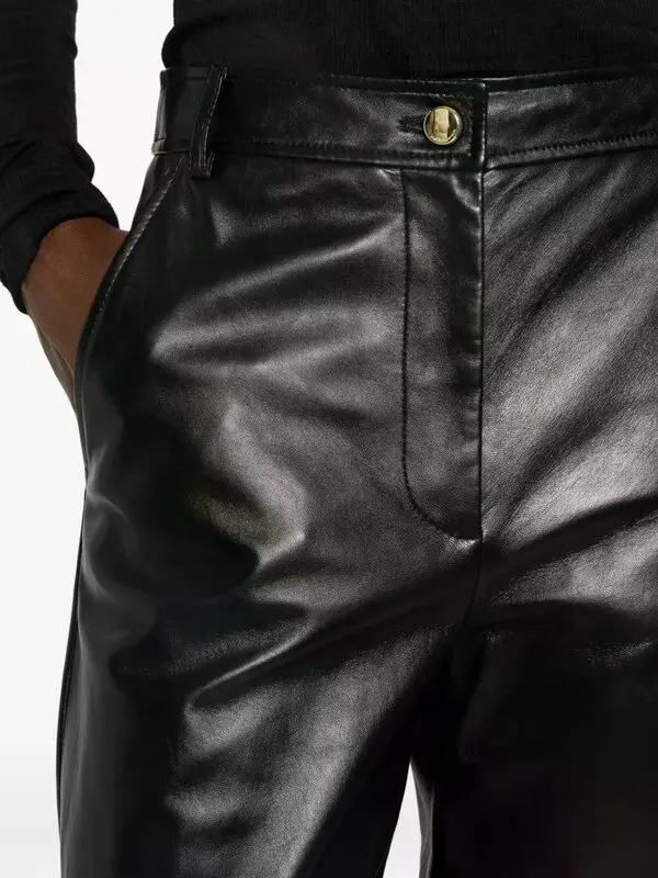 Max Mara Legno Wide-leg Leather Trousers