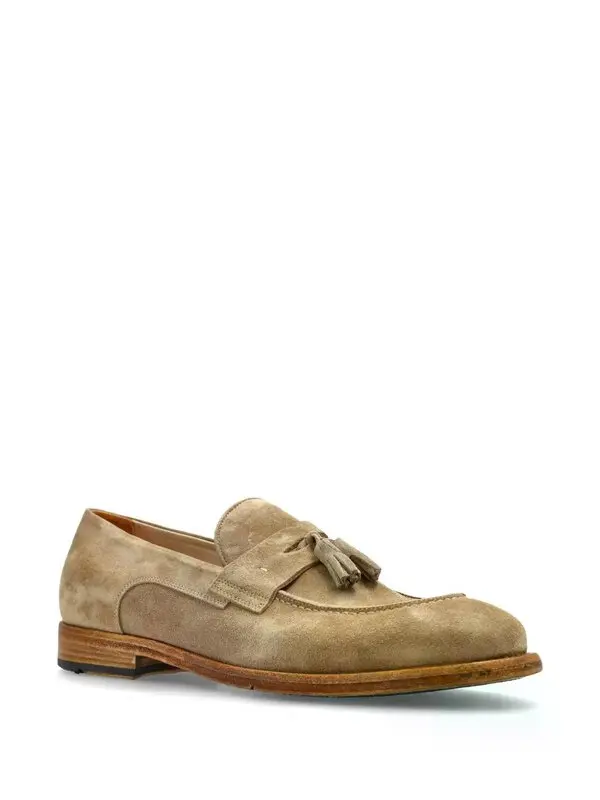 Eleventy Suede Tassel Loafers