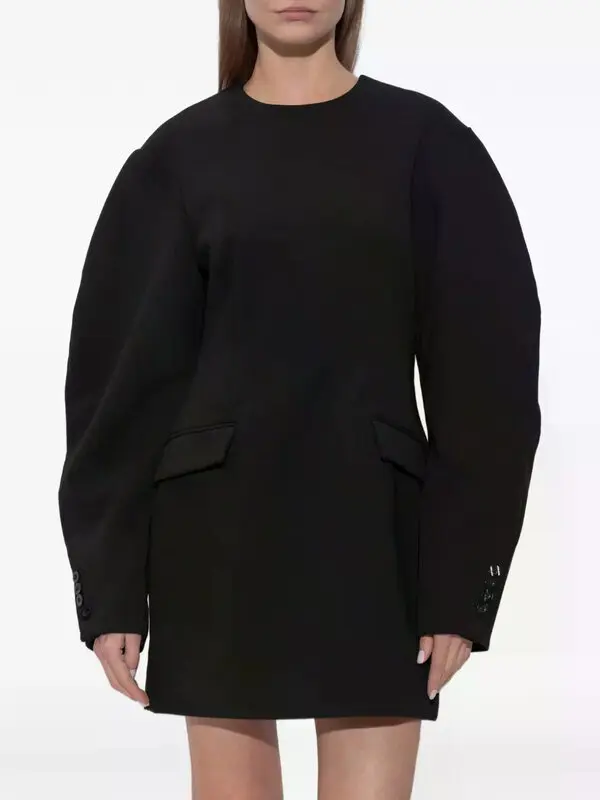 ROTATE BY BIRGER CHRISTENSEN Sculptural Sleeve Mini Dress