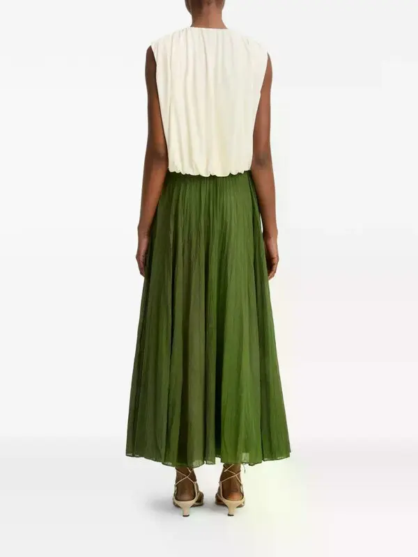 Vince Crinkled Effect Flared Maxi Skirt