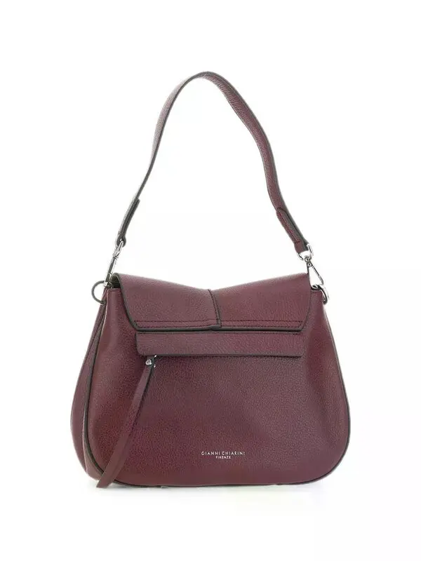 GIANNI CHIARINI Helena Round Leather Shoulder Bag - Red
