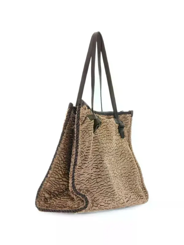 MARCELLA CLUB Faux Fur-effect Tote Bag - Neutrals
